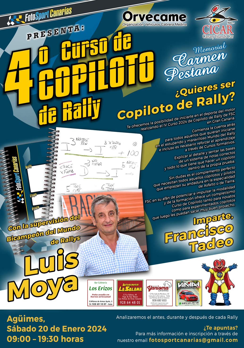 Presentado el cartel anunciador del 4º Curso de Copiloto de Rally de ...