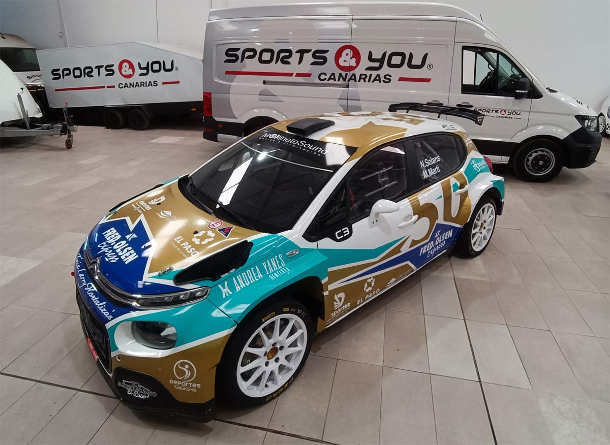 El Citroën C3 Rally2 de Nil Solans y Marc Martí ya luce sus colores ...